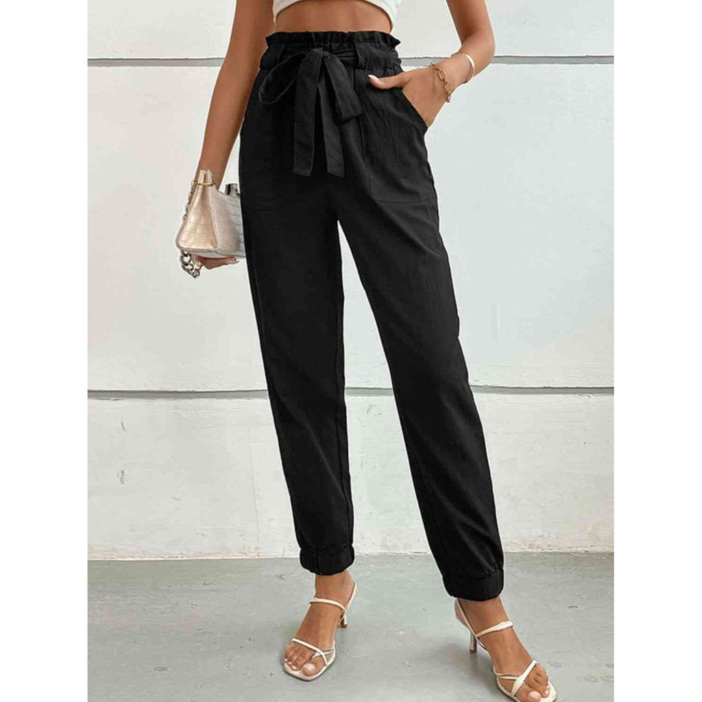 Tie Front Long Pants – Moda Factory